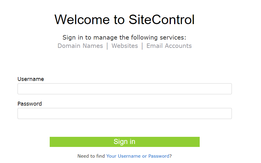 SiteControl overview, login and password reset – NCH Web Help Center